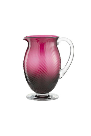 3/62 TWISTED RUBY RED HANDBLOWN GLASS